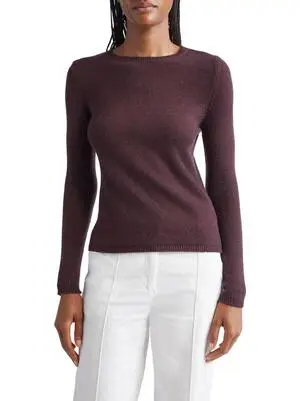 Eleventy Fine Gauge Cashmere Crewneck Sweater Bordeaux