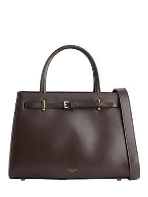 VERAFIED Leather Tote Bag - Dark Chocolate
