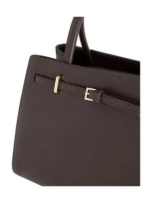 VERAFIED Leather Tote Bag - Dark Chocolate