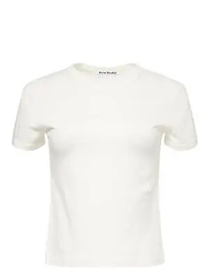 Acne Studios Cotton-jersey T-shirt With Embroidery - Cold White