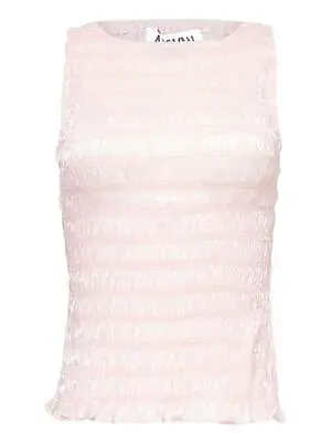 AMY LYNN Shirred Woven Top - Pink