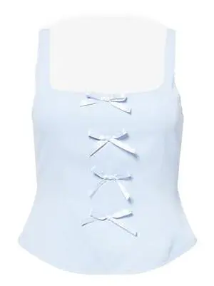 AMY LYNN Woven Corset Top - Blue