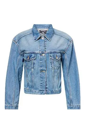 Jacquemus Cinched-waist Denim Jacket - Blue Tabac