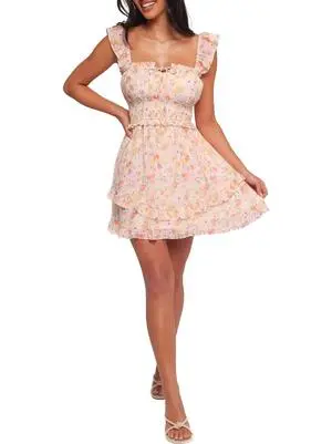 PETAL & PUP Iliana Floral Minidress - Pink Floral