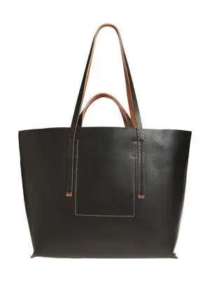 Rick Owens Hollywood Leather Shopper - Black