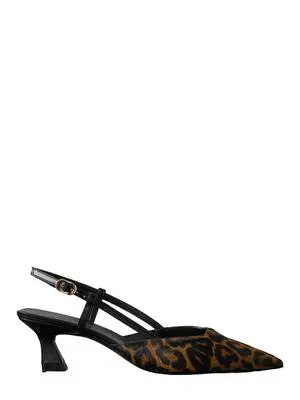 STUART WEITZMAN Vinnie Leopard-print Slingback Pumps - Animal Print