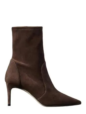 STUART WEITZMAN Power Suede Ankle Boots - Brown