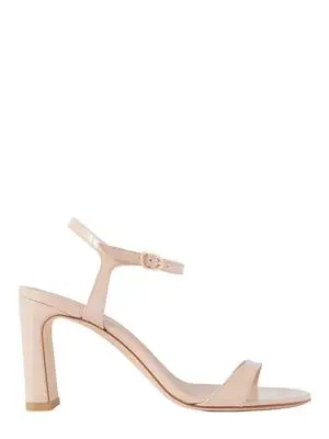 STUART WEITZMAN Babette Patent-leather Sandals - Neutrals