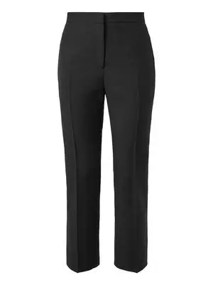 Alexander McQueen Wool And Mohair-blend Tapered Trousers - Black
