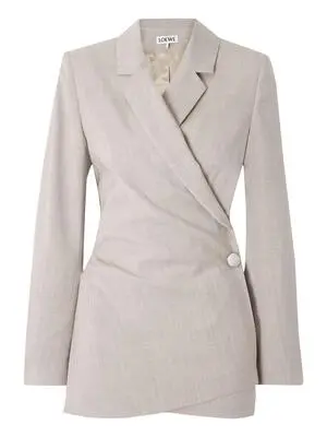 Loewe LOEWE Wool Wrap Blazer Neutral