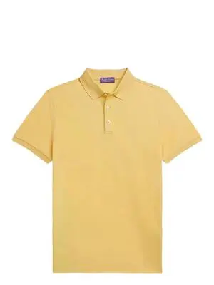 Ralph Lauren Purple Label Logo-embroidered Short-sleeve Polo Shirt - Yellow
