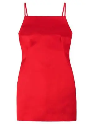 Givenchy Mini Silk-gabardine Dress - Red