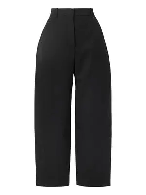 Givenchy Grain De Poudre Wool Tapered Trousers - Black