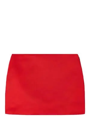 Givenchy Silk-gabardine Mini Skirt - Red