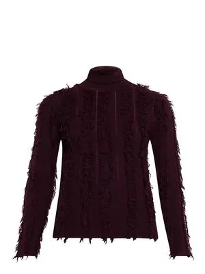 ZANKOV Nico Turtleneck Fringed Sweater - Pineau