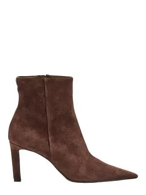 JIMMY CHOO Frankie Velvet Suede Ankle Boots Brown
