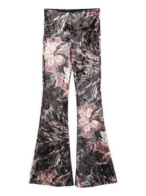 Etro Printed Flared Trousers - Black