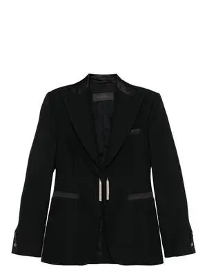 Max Mara Wool Single-breasted Jacket - Black