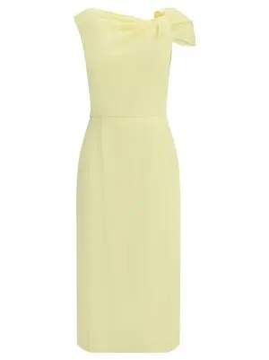 Givenchy Draped Cady Midi Dress - Yellow