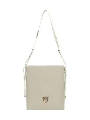 Pinko Slouchy Classic Shoulder Bag - White