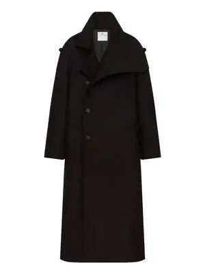 COURREGES Double-breasted Trench Coat - Black