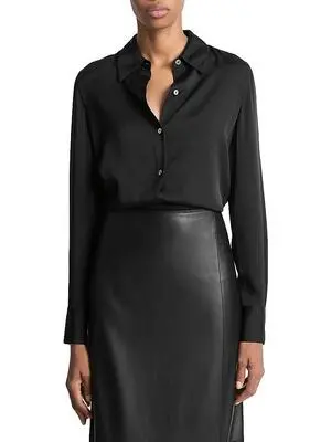 Vince Slim Fit Classic Shirt - Black