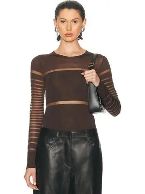 Helmut Lang Long Sleeve Top - Espresso