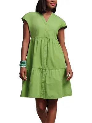 FRANCES VALENTINE Breezy Mini Dress - Green