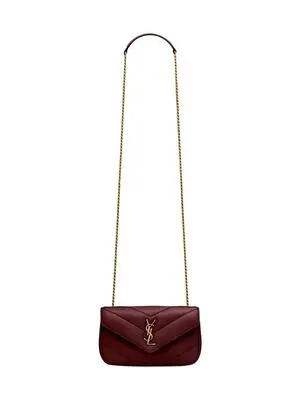 Saint Laurent Saint Laurent Mini Loulou Shoulder Bag Red