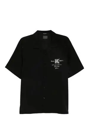 Ksubi Rose-print Resort Shirt - Black