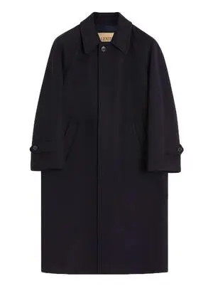 Valentino Garavani Single-breasted Wool And Cashmere Coat - Navy