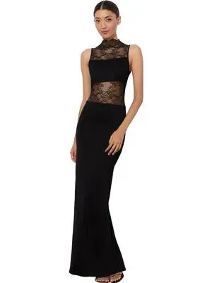 Alice + Olivia Zena Lace Maxi Gown In Black - 60% Off | Editorialist