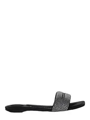 Alexander Wang Vy Flat Sandal And Silver - Black