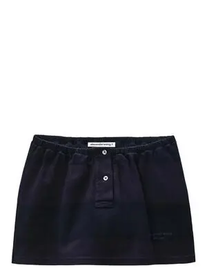 Alexander Wang Mini Deconstructed Polo Striped Skort - Black