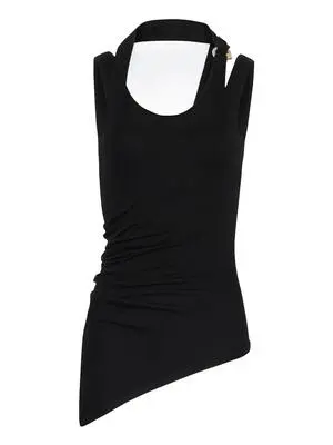 Jean Paul Gaultier Twisted Double Layer Tank Top - Black