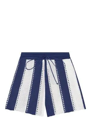 Calle Del Mar Cabana Stripe Short - Navy