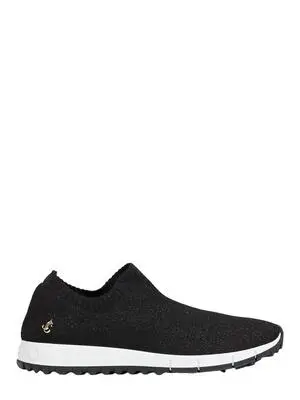JIMMY CHOO Verona Metallic Slip-on Sneakers - Black