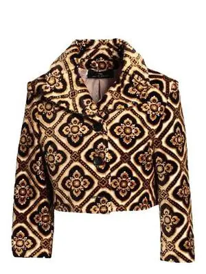 Etro Floral-print Velvet Single-breasted Blazer - Brown