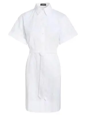Karl Lagerfeld Embroidered Shirt Dress - White