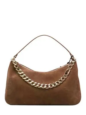 TWINSET Liliane Chain-embellished Shoulder Bag - Brown