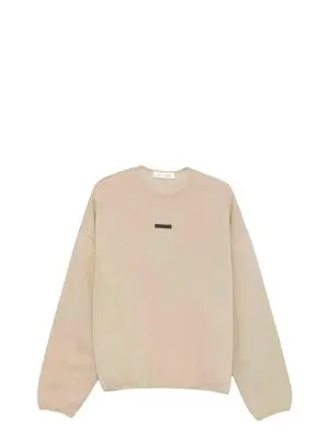 Fear Of God Logo-plaque Cotton Sweatshirt - Neutrals