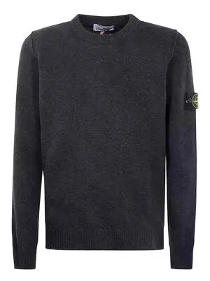 Stone Island Logo-patch Jumper - Grey