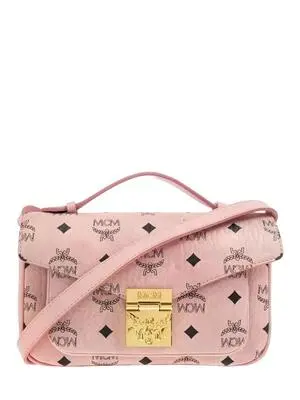 Mcm Monogram Flap Crossbody Bag - Pink