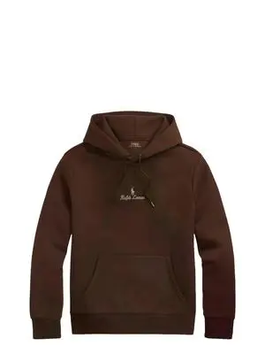 Ralph Lauren Logo-Embroidered Hoodie Brown