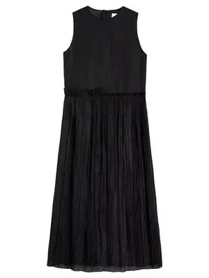 JIL SANDER Pleated Sleeveless Dress - Black