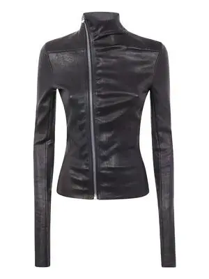 Rick Owens High-neck Zip-up Jacket - Black