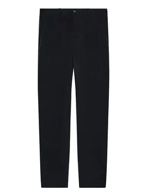 Giorgio Armani Canneté Cupro Flat-front Trousers - Black