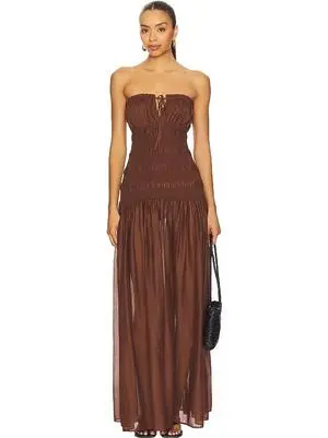 Tularosa Lucie Maxi Dress - Chocolate Brown