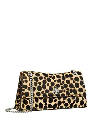 Tory Burch Kira Turnlock Calf Hair Shoulder Bag - Trench/black