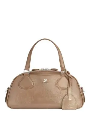 COURREGES Friday Leather Shoulder Bag - Neutrals